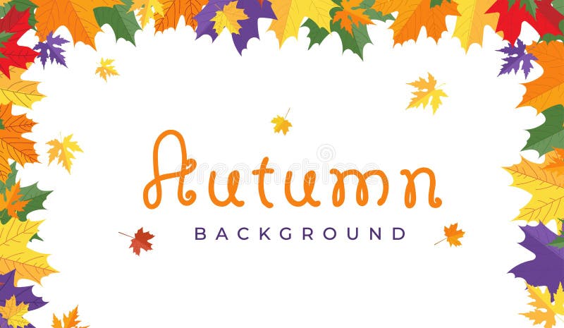 Maple Footer / Autumn Leaves Stock Illustration - Illustration of card ...