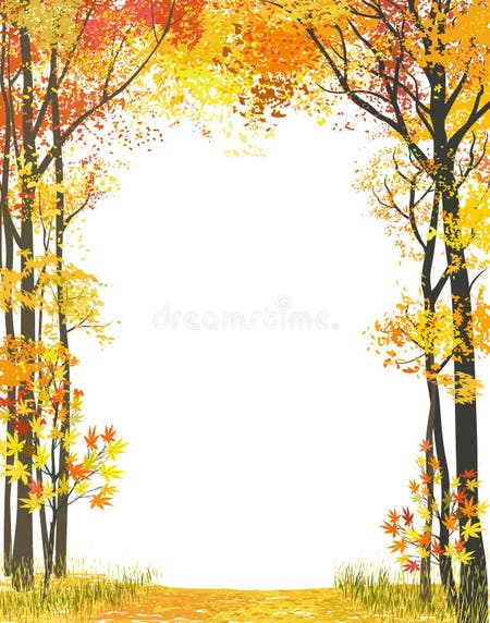 Autumn frame stock vector. Illustration of foliage, isolated - 33537714