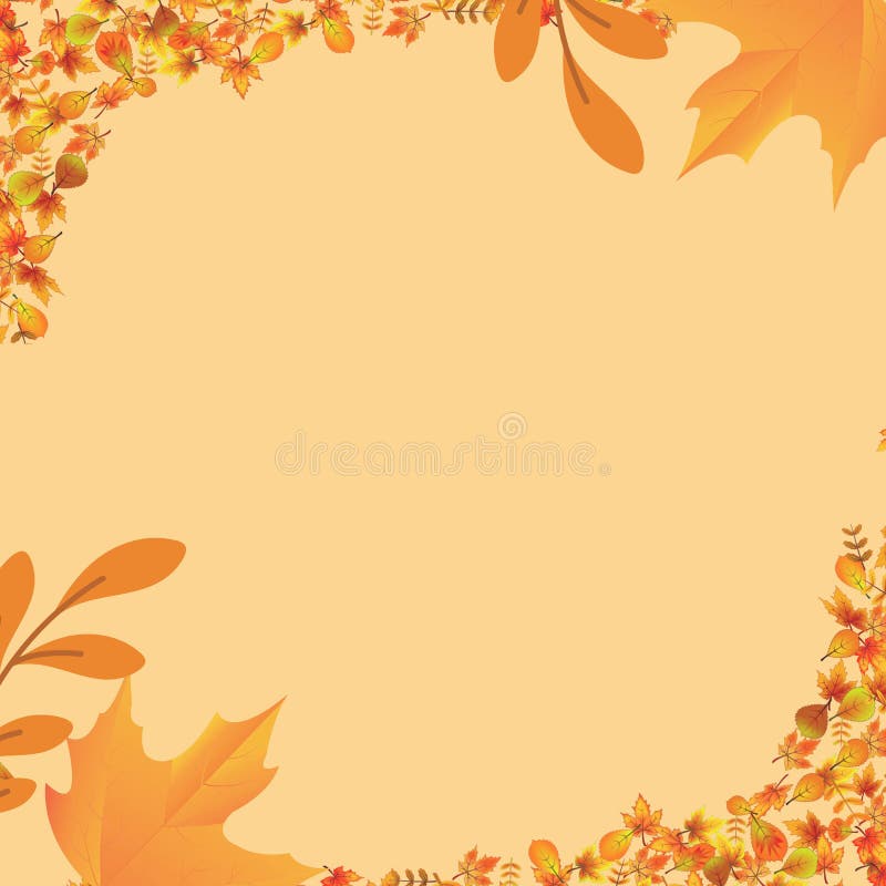 Autumn frame design stock illustration. Illustration of place - 255507561