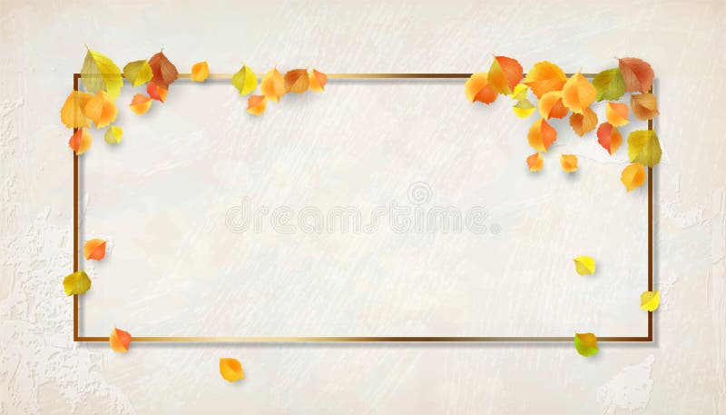 Autumn Frame with Falling Leaves Stock Vector - Illustration of october ...