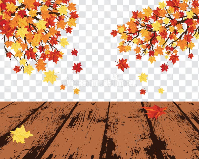 Maple Leaves on Transparency Grid Stock Vector - Illustration of maple ...