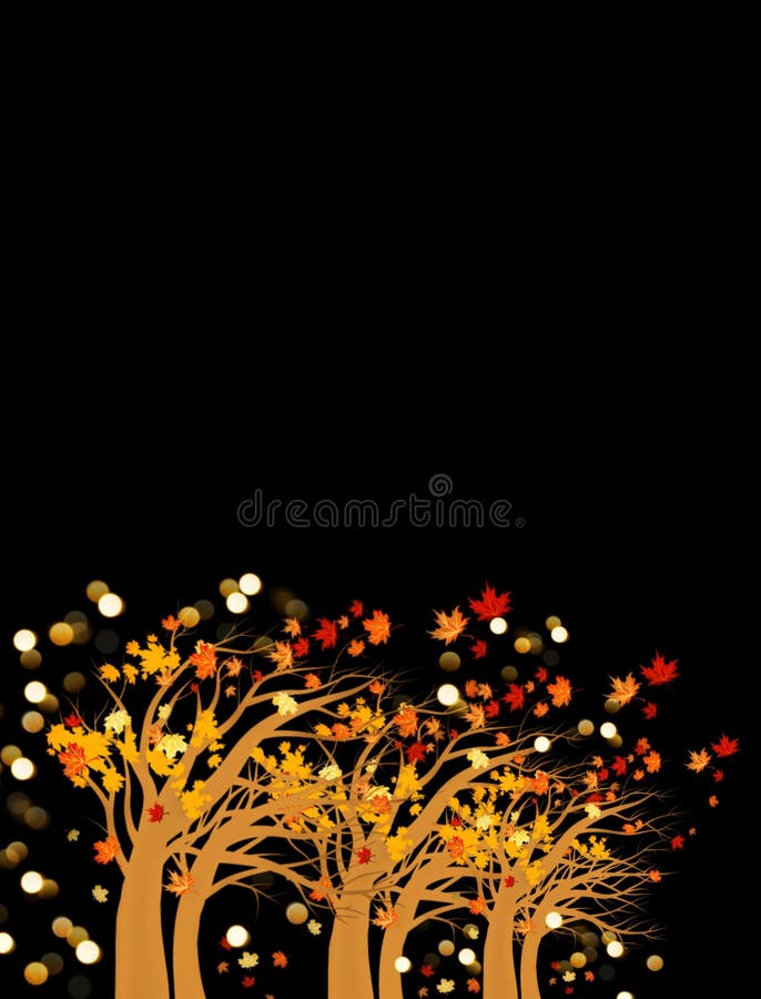 Autumn Frame with Leaves Isolated in Color Gradient Background Stock ...