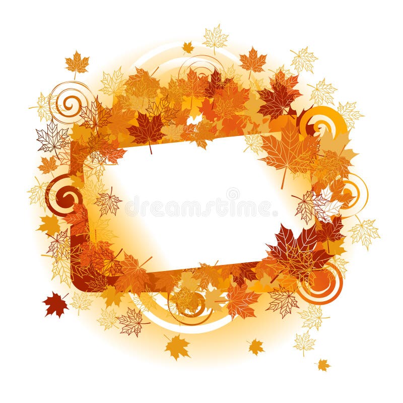 Autumn frame: maple leaf. stock vector. Illustration of fall - 11252741