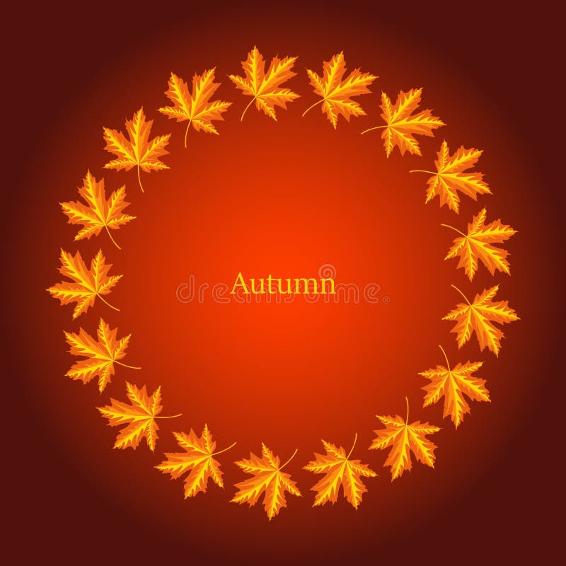 Autumn Frame with Maple Leaves. Stock Vector - Illustration of fall ...