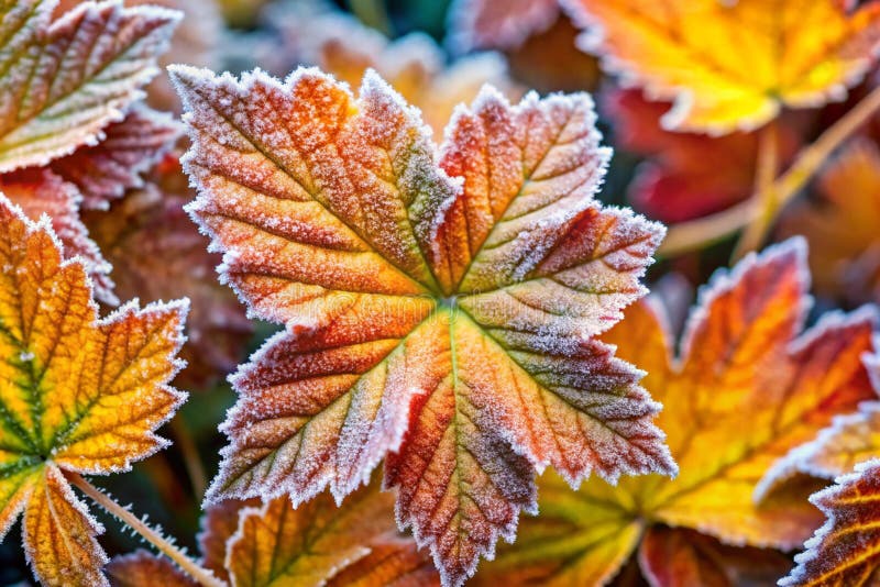 Autumn Frost on Grass stock illustration. Illustration of frosty ...