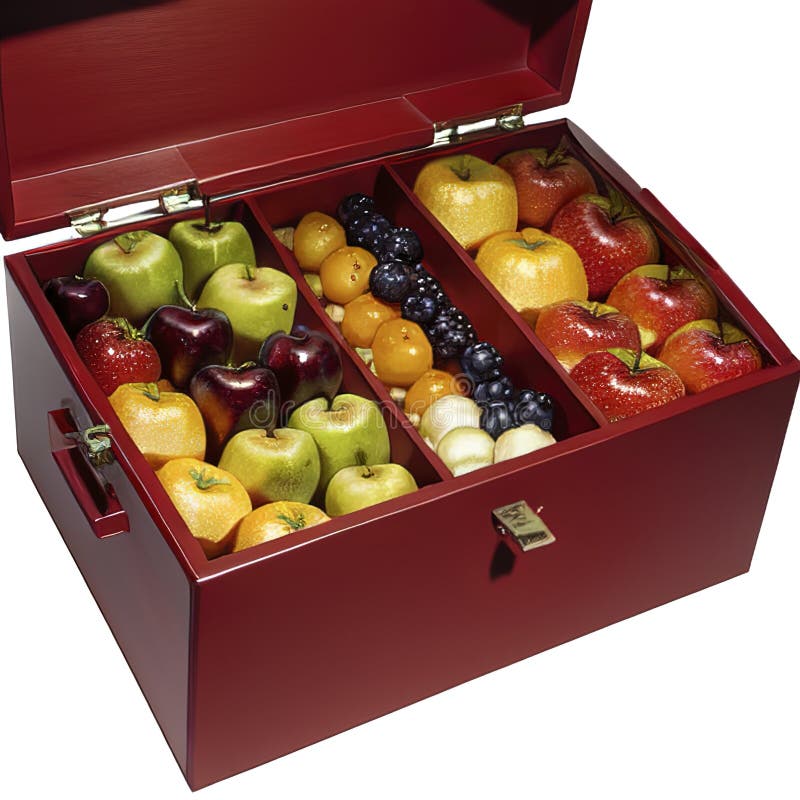 Autumn fruits box stock illustration. Illustration of market - 283773288