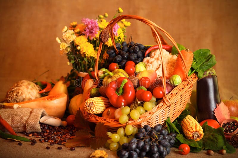 Autumn Fruits and Vegetables Stock Photo - Image of green, collection ...