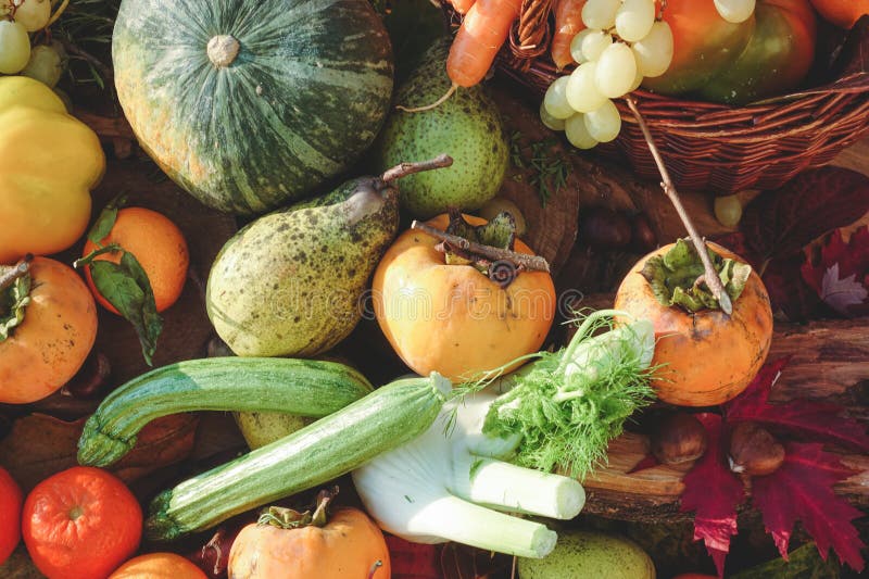 Autumn Fruits and Vegetables Stock Photo - Image of mixed, strawberry ...