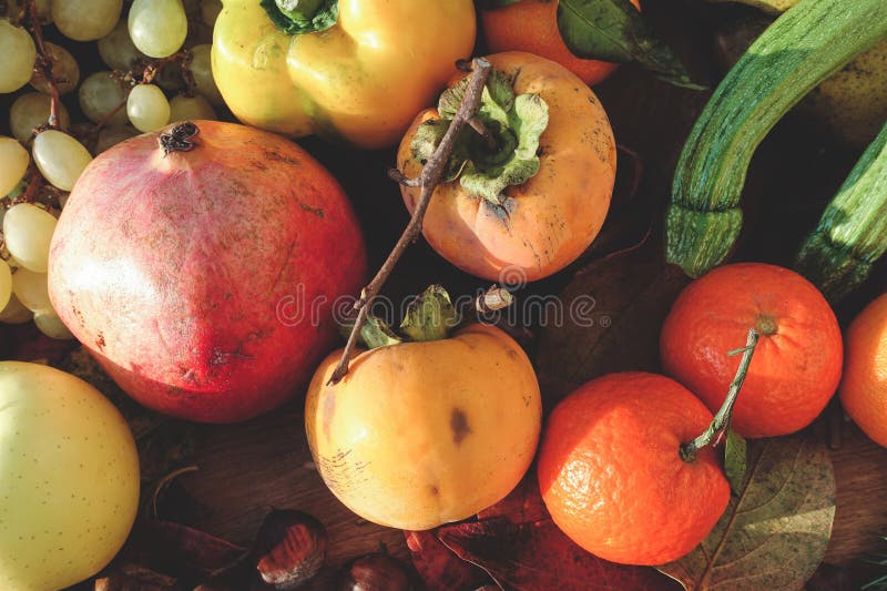 Autumn Fruits and Vegetables Stock Photo - Image of food, closeup ...