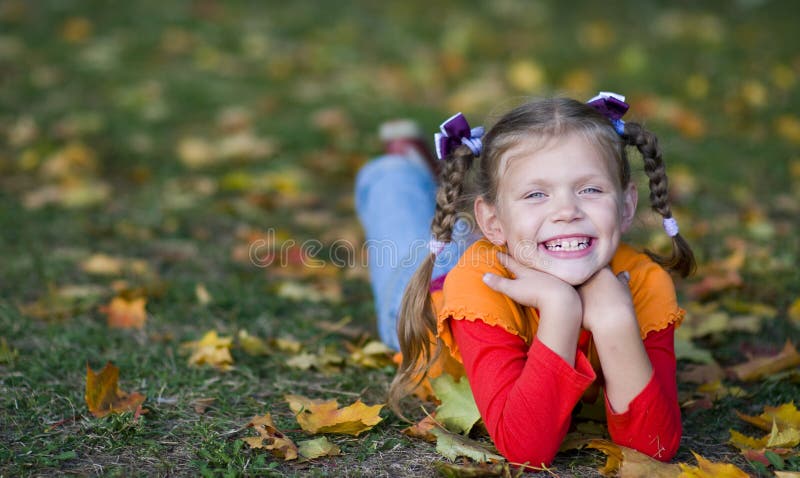 Autumn Fun! stock photo. Image of colored, female, blue - 16519390