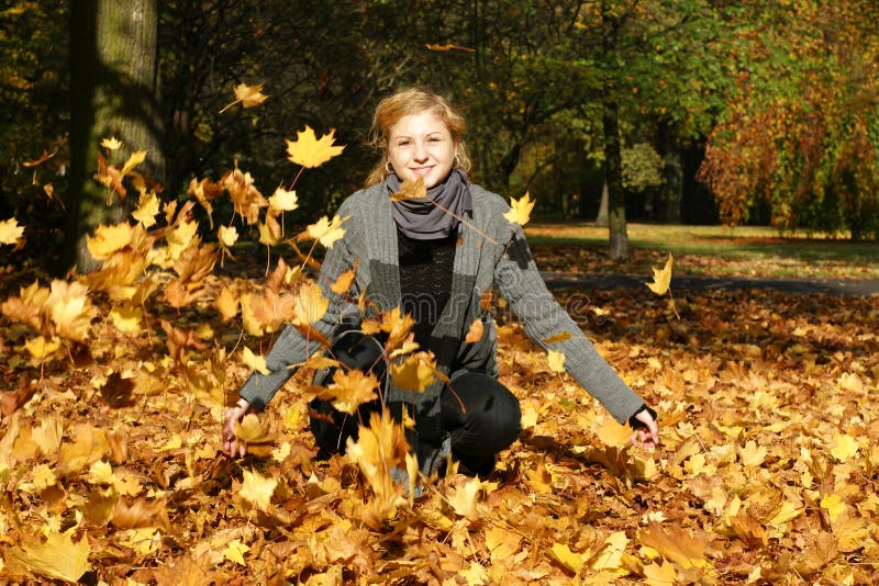 Autumn fun stock image. Image of lifestyle, human, break - 9046733
