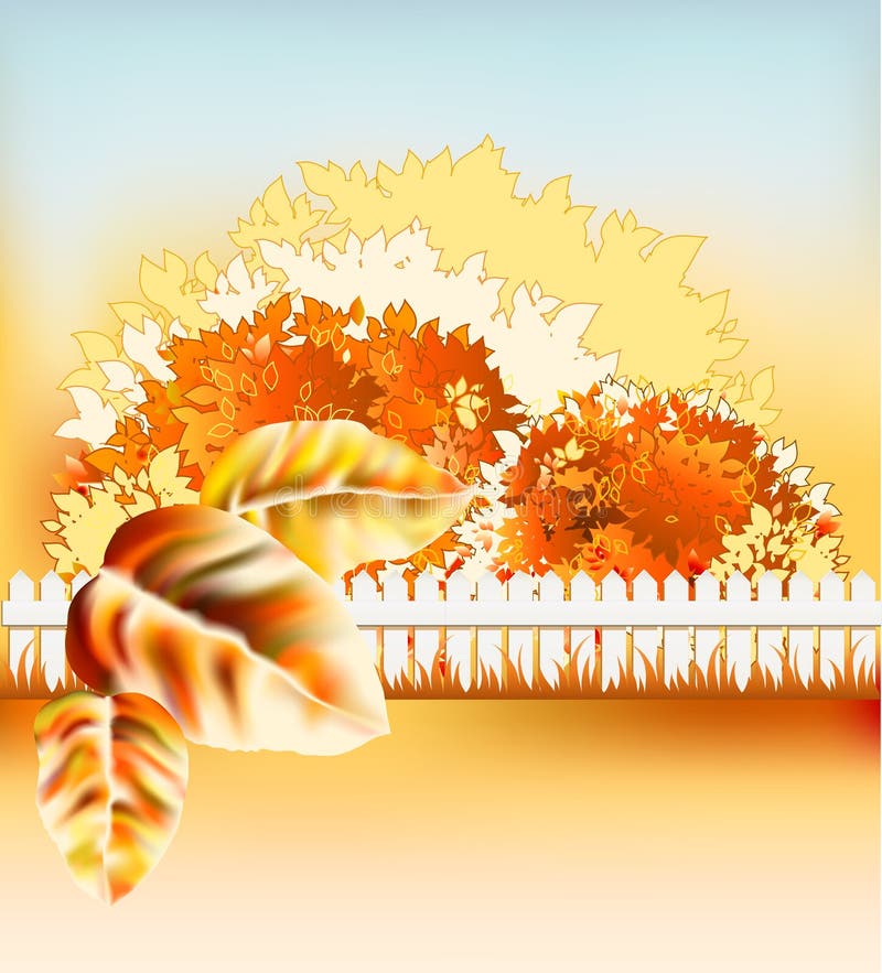 Autumn Garden Hand Drawn Clip-art. Stock Vector - Illustration of ...