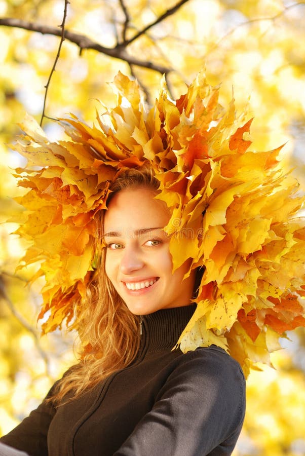 Autumn girl stock image. Image of autumn, fall, happiness - 10327179