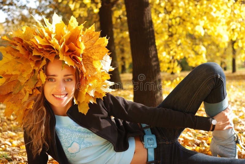 Autumn girl stock photo. Image of person, fall, nature - 10327196