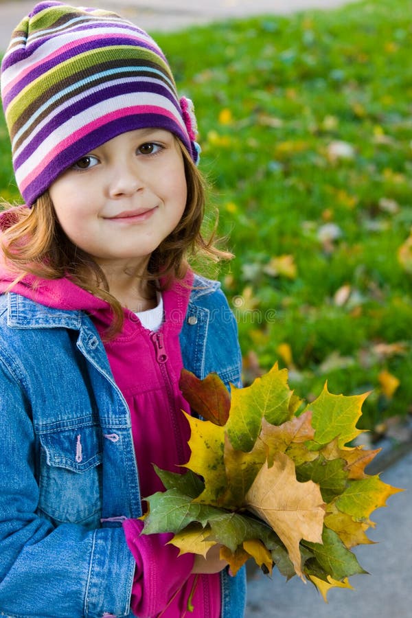 Autumn girl stock photo. Image of fall, smiling, autumn - 16636242