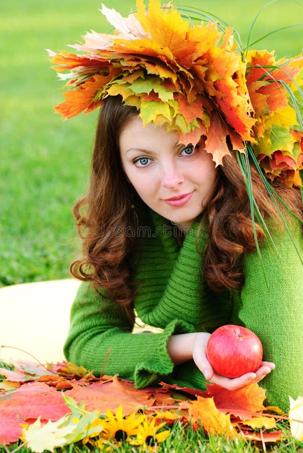 Autumn girl stock photo. Image of eyes, fall, close, girl - 19717492