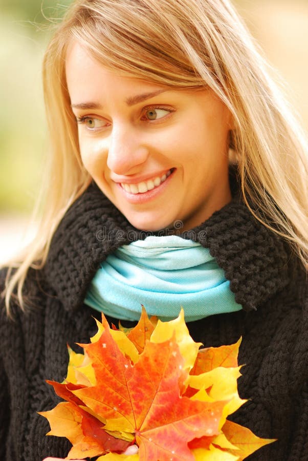 Autumn girl stock photo. Image of season, young, caucasian - 9872712