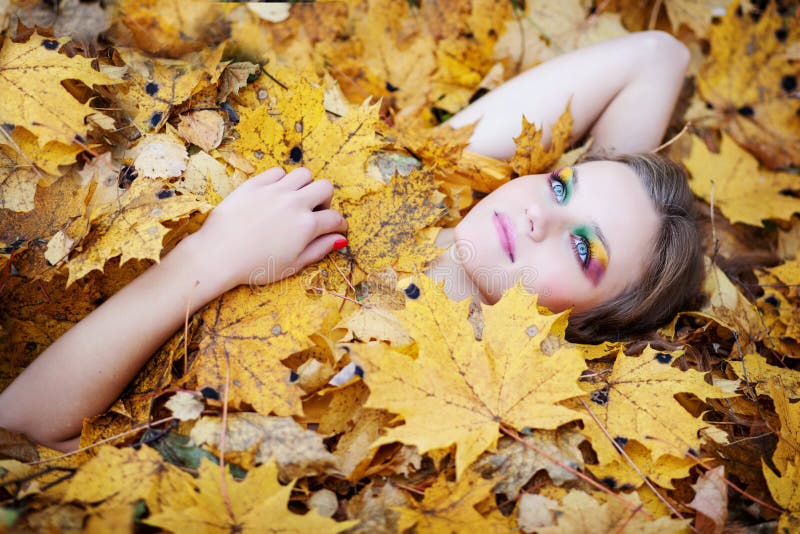 Autumn girl stock image. Image of portrait, girl, model - 34428233
