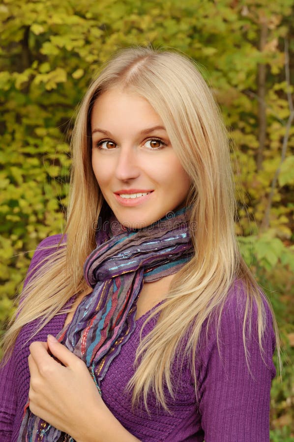 Autumn girl portrait stock image. Image of female, happy - 26422519