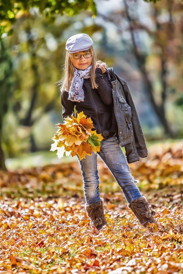 Autumn Girl stock photo. Image of details, attractive - 34190186