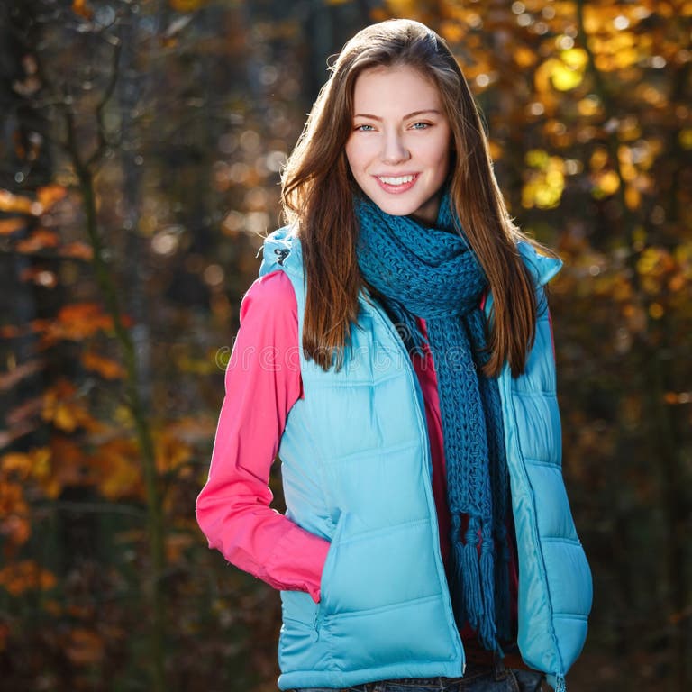Autumn girl smiling stock image. Image of beauty, girl - 27300087