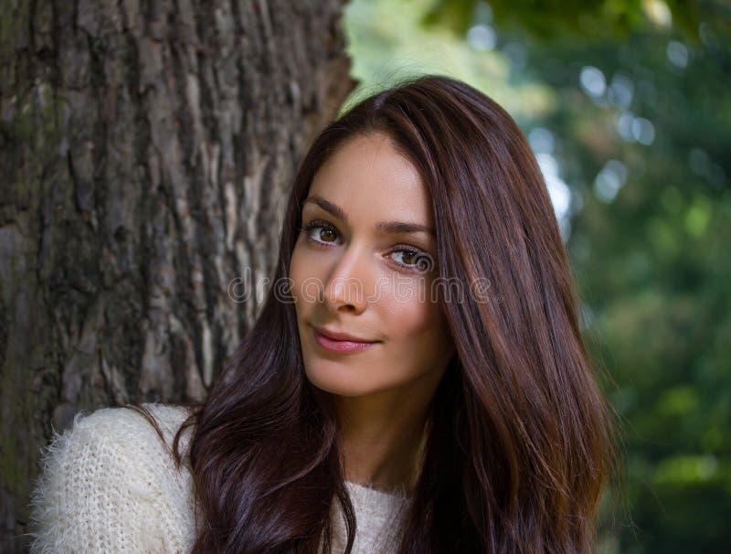 Autumn girl stock image. Image of female, orange, october - 34392089