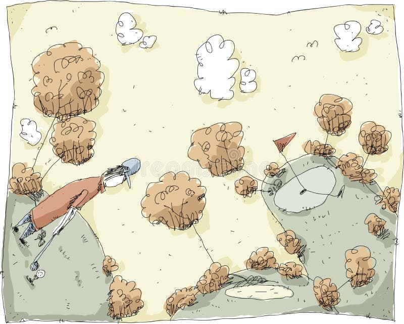 Autumn Golf vektor abbildung. Illustration von sand - 101778090