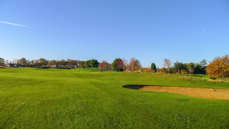 Autumn on a Golf Course in England Stock Image - Image of foliage ...
