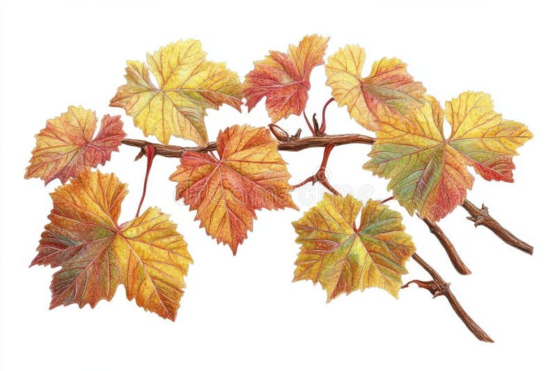 Autumn Grape Leaves Change Colors on Vine, Autumn Colors, Fall Foliage ...
