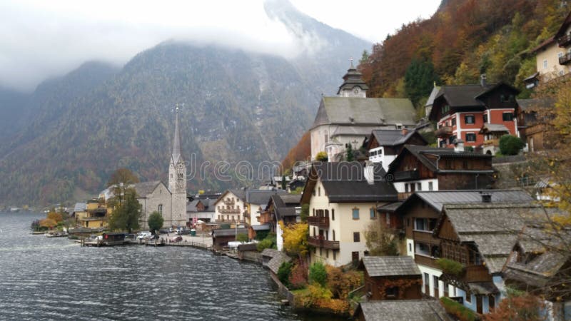 Autumn in Hallstatt ,Austria Stock Image - Image of valley, town: 95229595