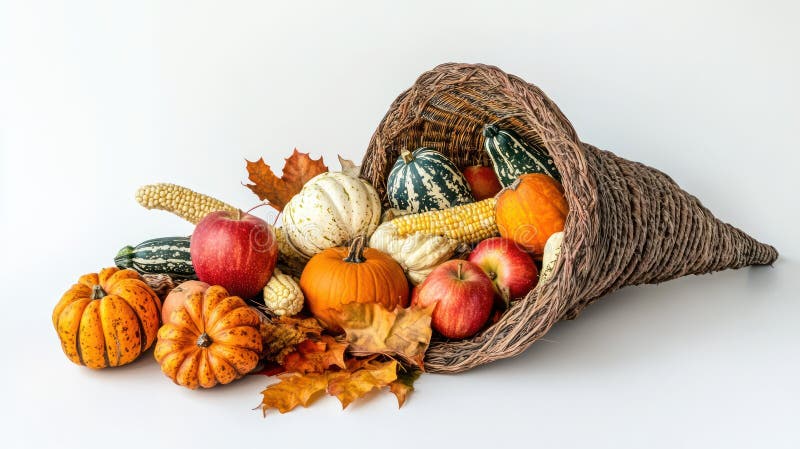 Autumn Harvest: a Cornucopia Filled with Fresh Fall Produce Like ...