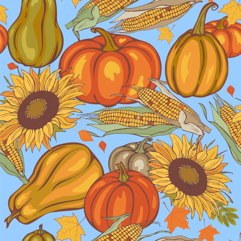 Autumn harvest, seamless stock vector. Illustration of halloween - 77820509