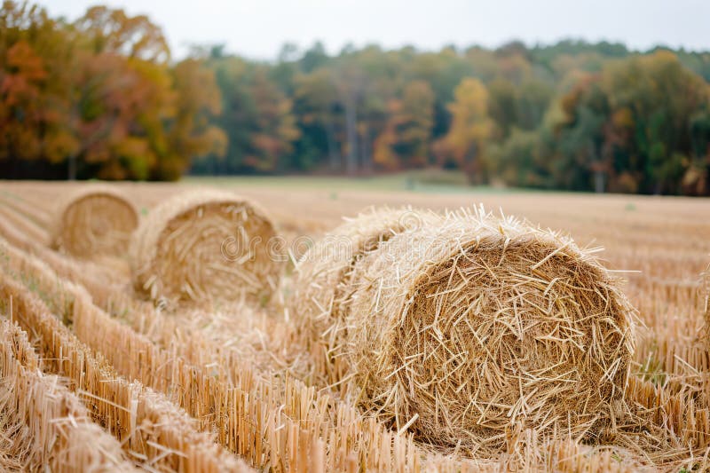 Autumn Hayrides in Countryside with Cozy Fall Vibes Stock Image - Image ...