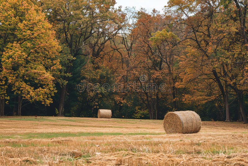 Autumn Hayrides in Countryside with Cozy Fall Vibes Stock Photo - Image ...