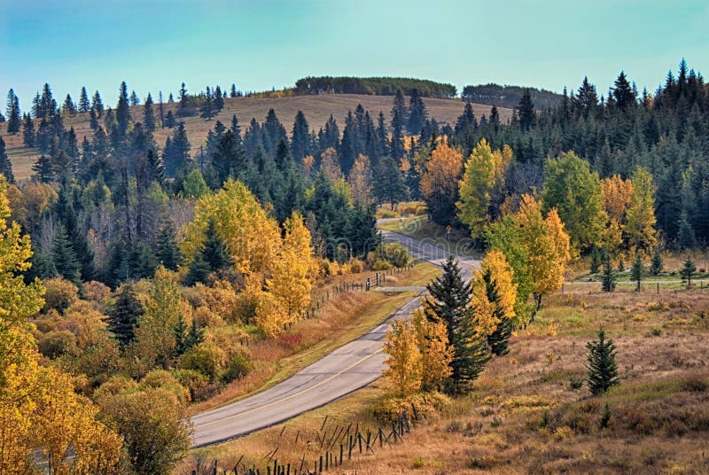 Autumn Highway stock photo. Image of road, highway, foothills - 55279384
