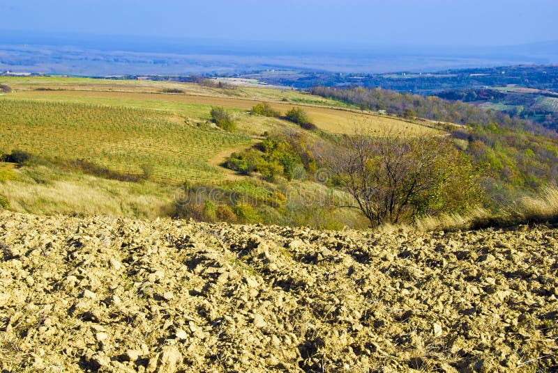 Autumn Hills Covered in Colorful Trees Stock Photo - Image of skyline ...