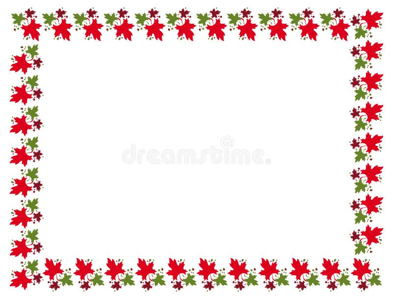 Autumn Horizontal Frame with Colorful Maple Leaves. Stock Illustration ...