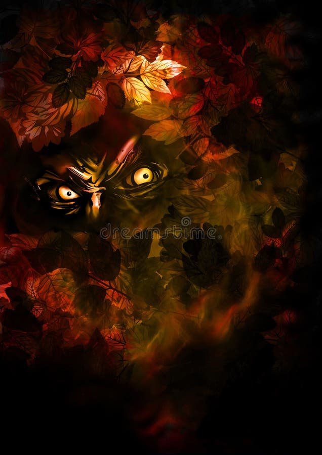 Autumn horror background stock illustration. Illustration of graphic ...