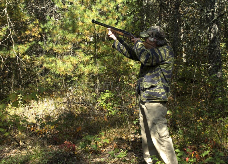 Autumn hunter stock photo. Image of woods, autumn, weapon - 47713974