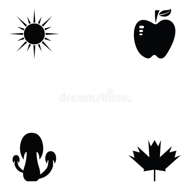 Autumn icon set stock vector. Illustration of chestnut - 120560924