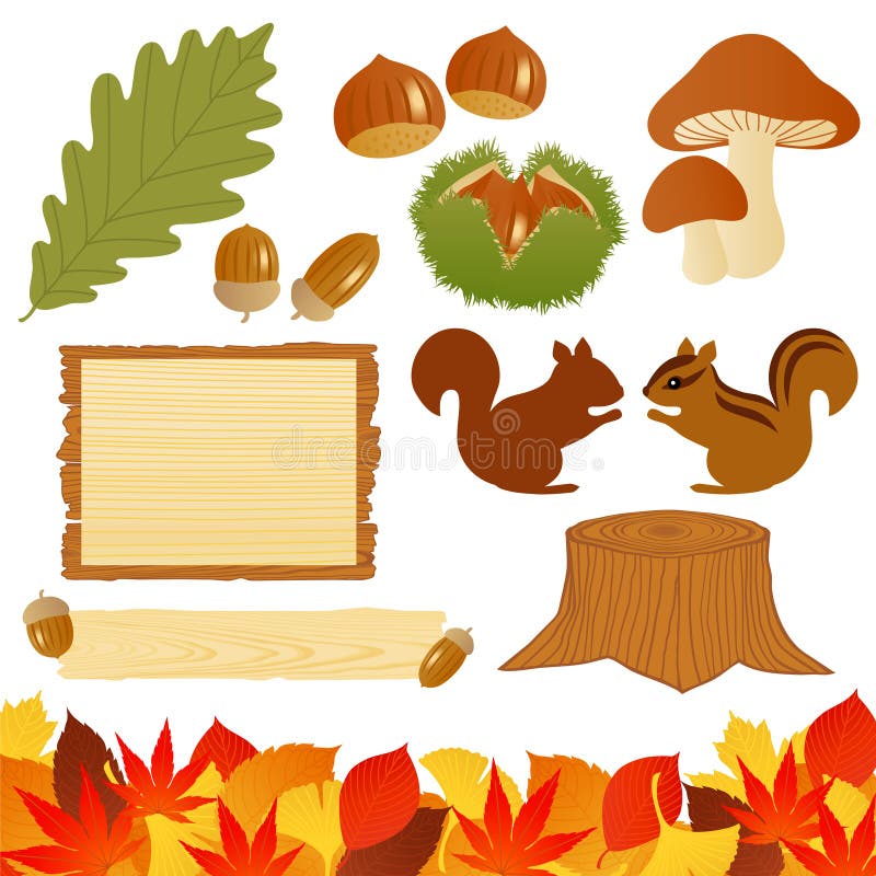 Set of Items that Represent Autumn Stock Vector - Illustration of food ...