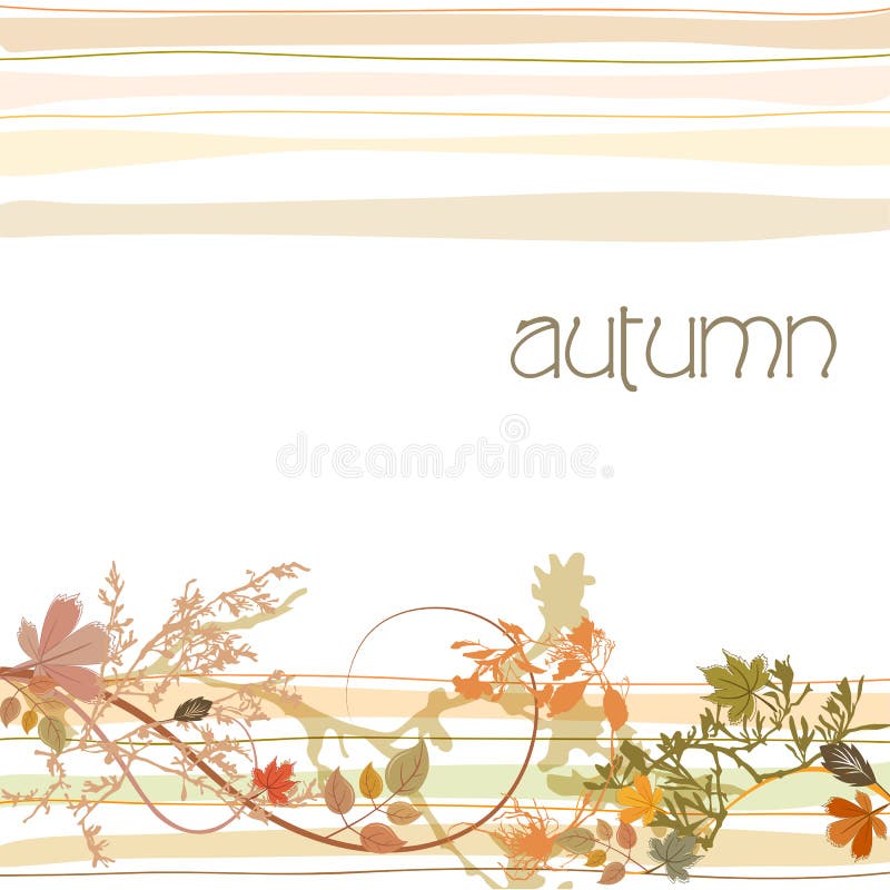 Vintage autumn background stock vector. Illustration of outline - 10910975