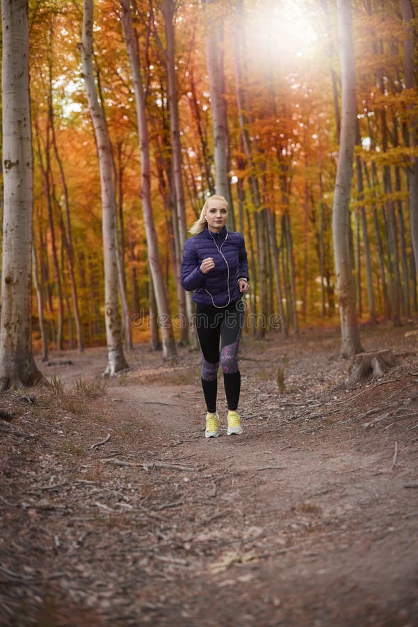 Autumn jogging stock image. Image of motion, move, healthy - 76331339