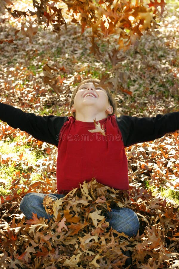 Autumn Joy stock image. Image of play, throwing, park, child - 227599