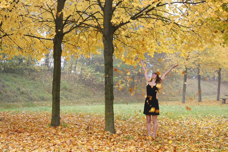 Autumn joy stock image. Image of life, active, laugh, break - 9043123