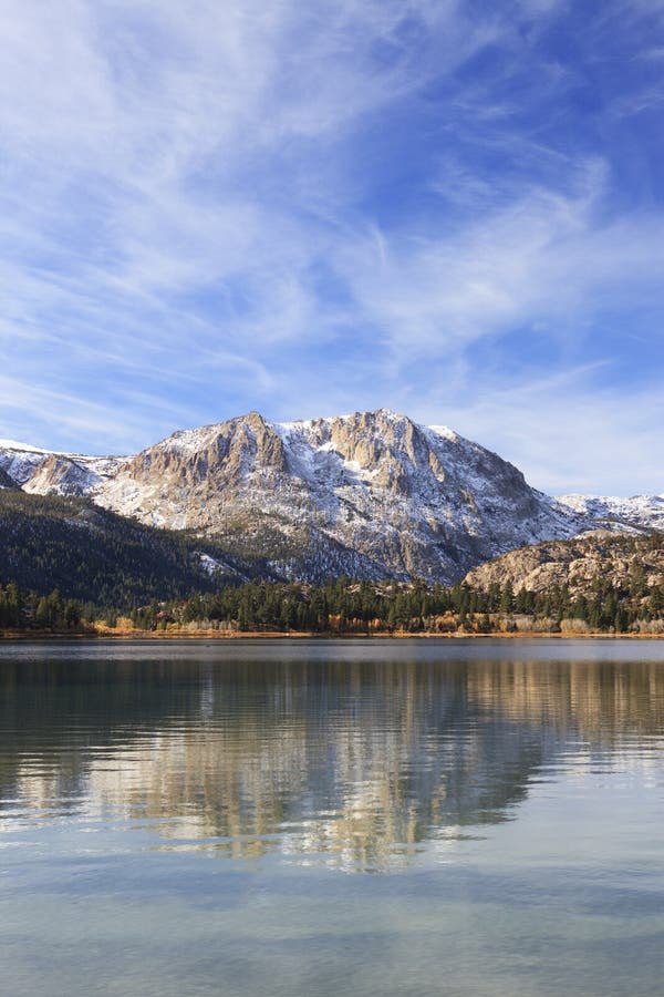 Autumn at June Lake in California Stock Photo - Image of solitude ...
