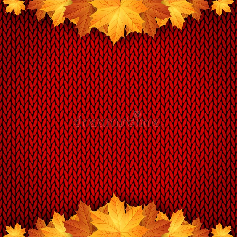 Autumn Knitted Warm Background with Space for Text. Stock Vector ...