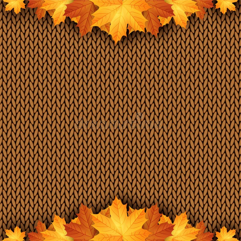 Autumn Knitted Warm Background with Space for Text Stock Vector ...