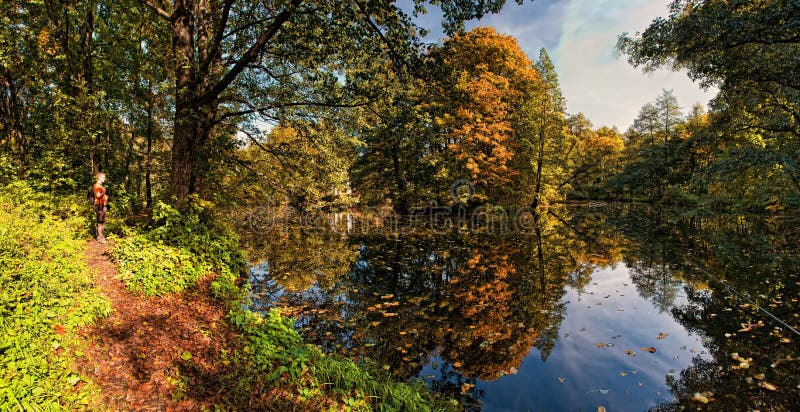 Autumn lake stock image. Image of europe, lake, pond - 16265985