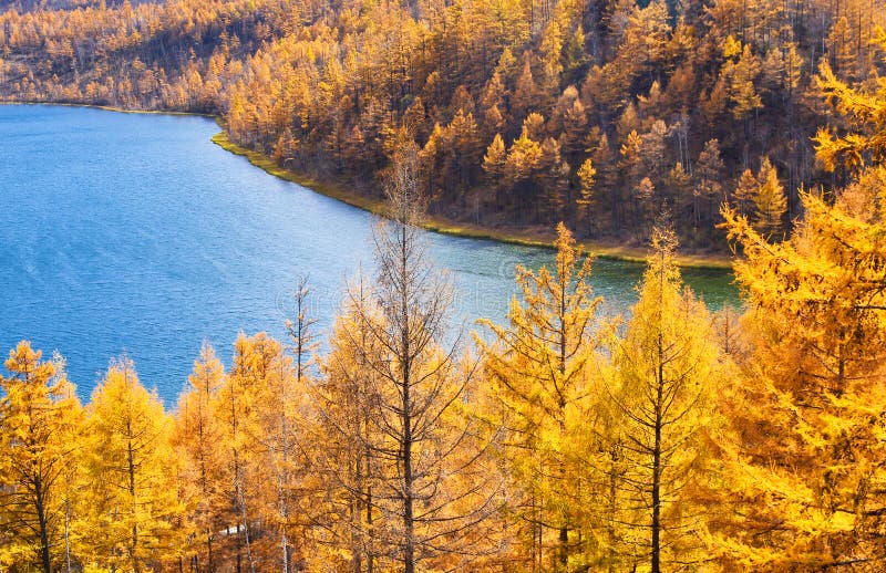 Autumn lake stock image. Image of forest, blue, mountains - 27016947